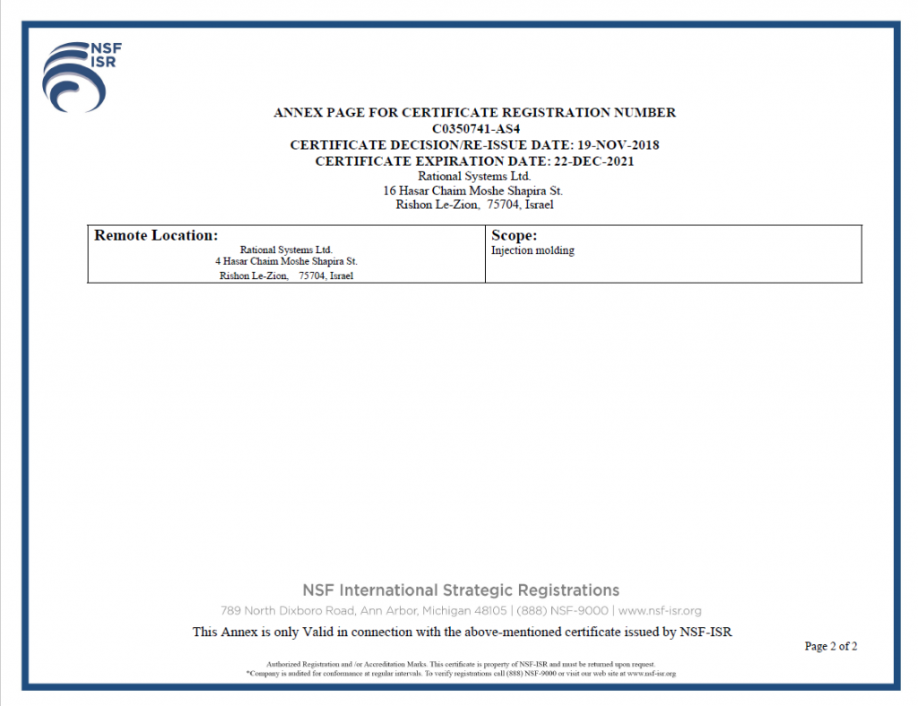 Quality Management System Certificate - Rational Solutions